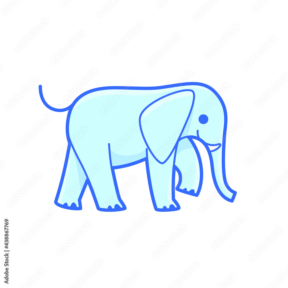 Cartoon elephant, cute character for children. Vector illustration in ...
