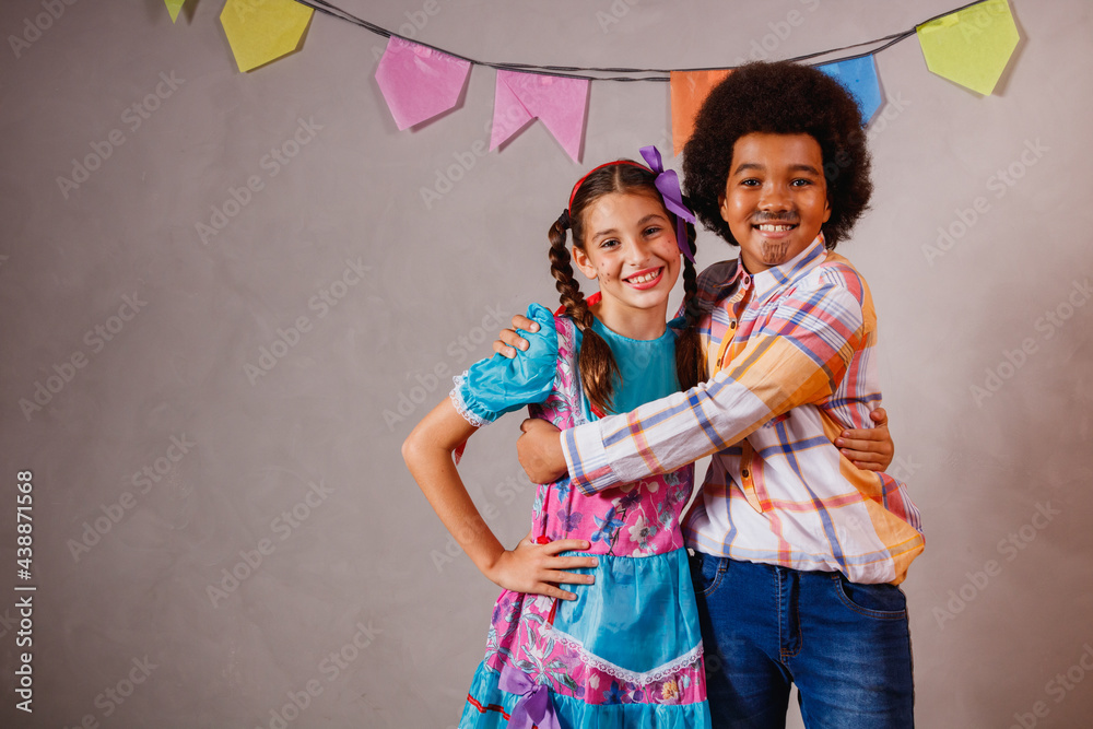 Children in typical clothes from the famous Brazilian party called ...
