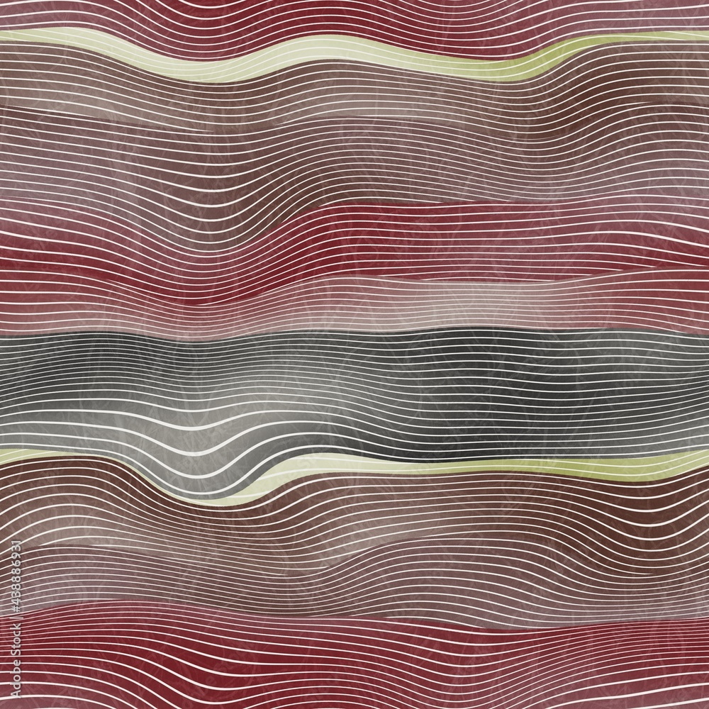 Seamless natural landscape hill pattern for print. Horizontal line ...