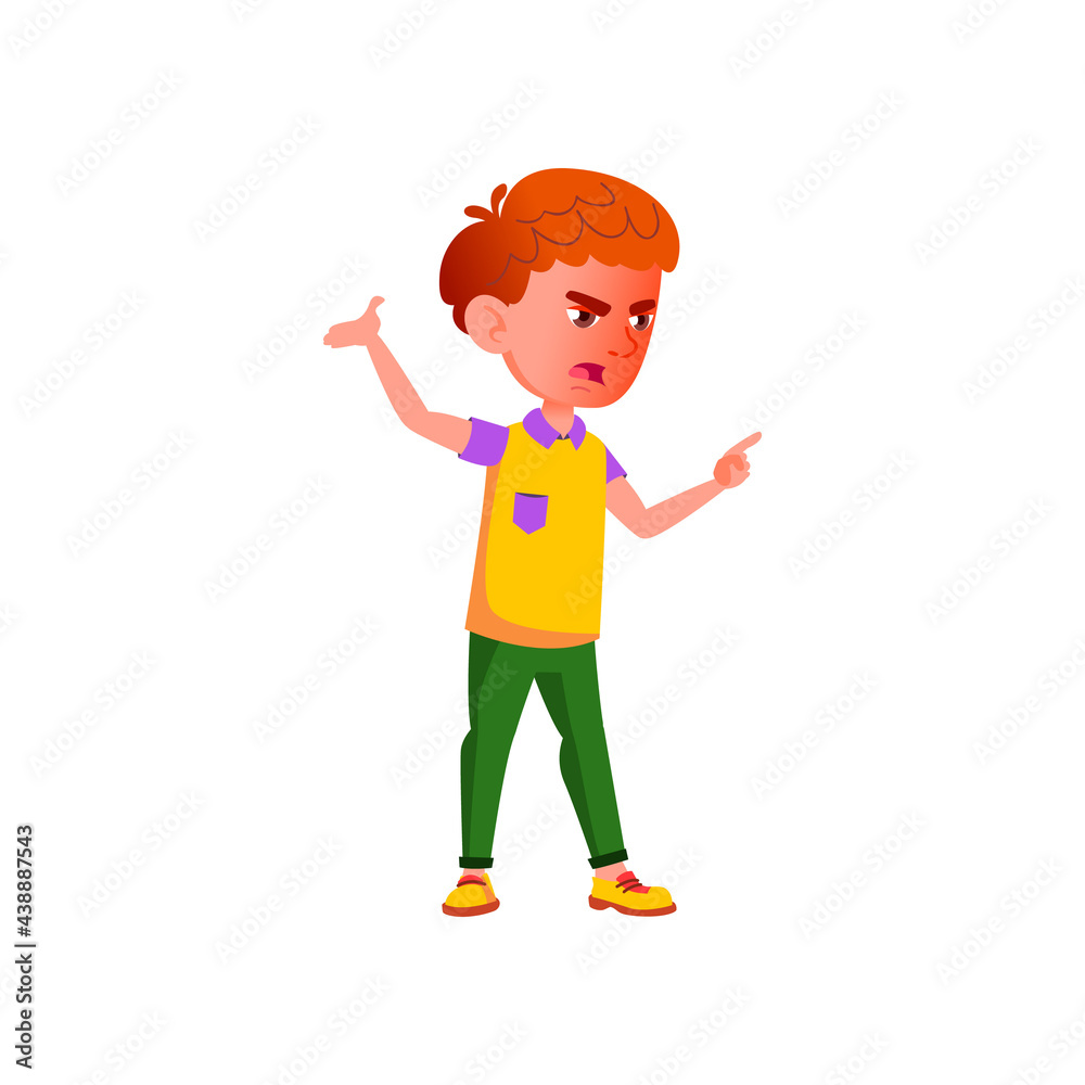 crazy boy shouting at sister in backyard cartoon vector. crazy boy ...