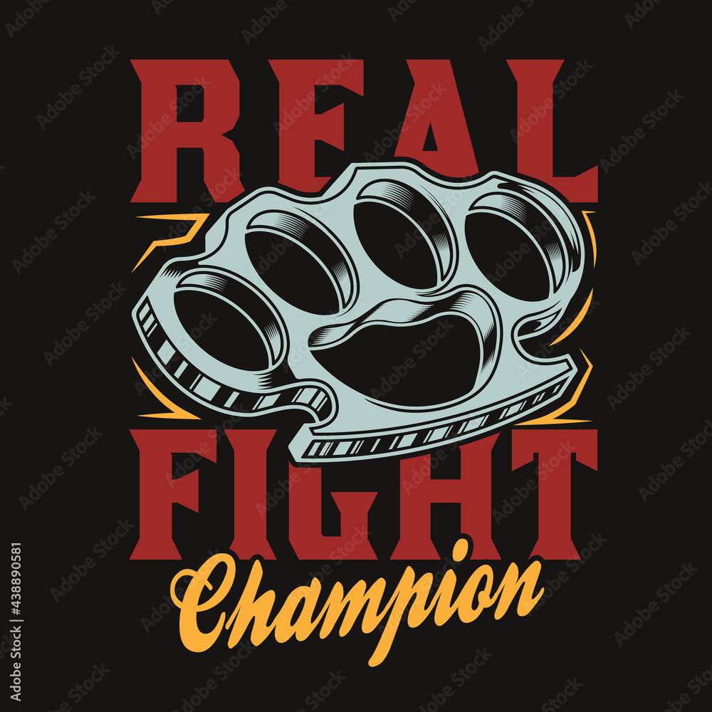 brass knuckles real fight artwork Stock Vector | Adobe Stock
