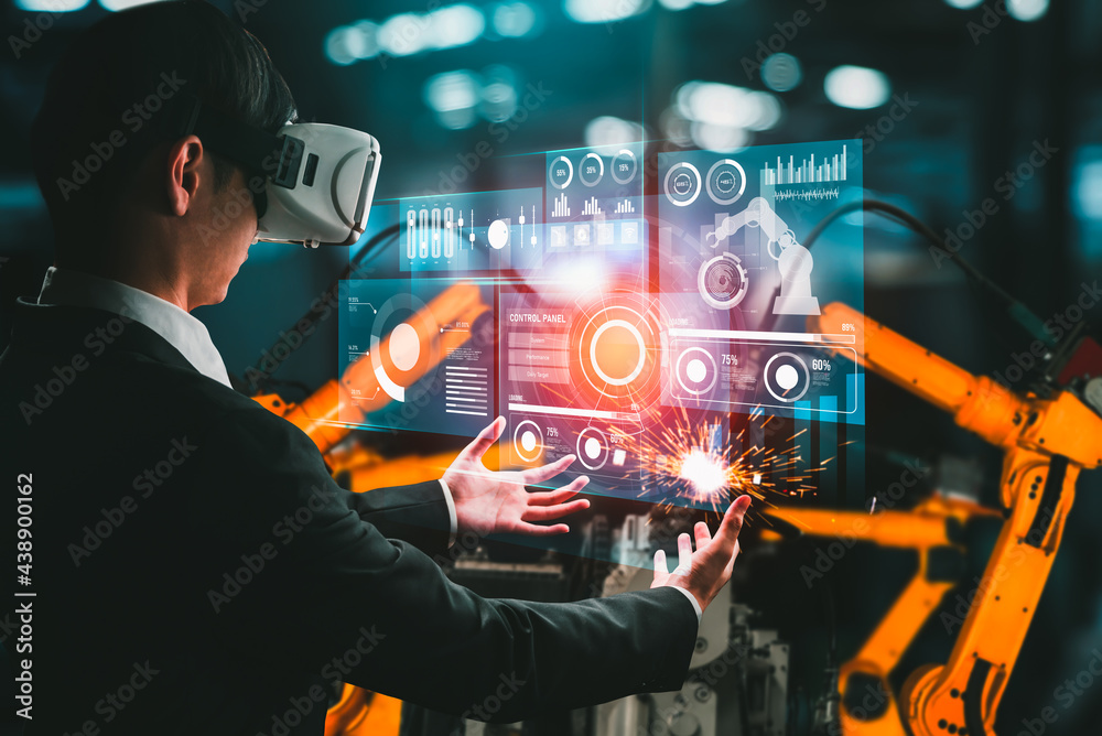 Advanced robot arm system for digital industry and factory robotic ...