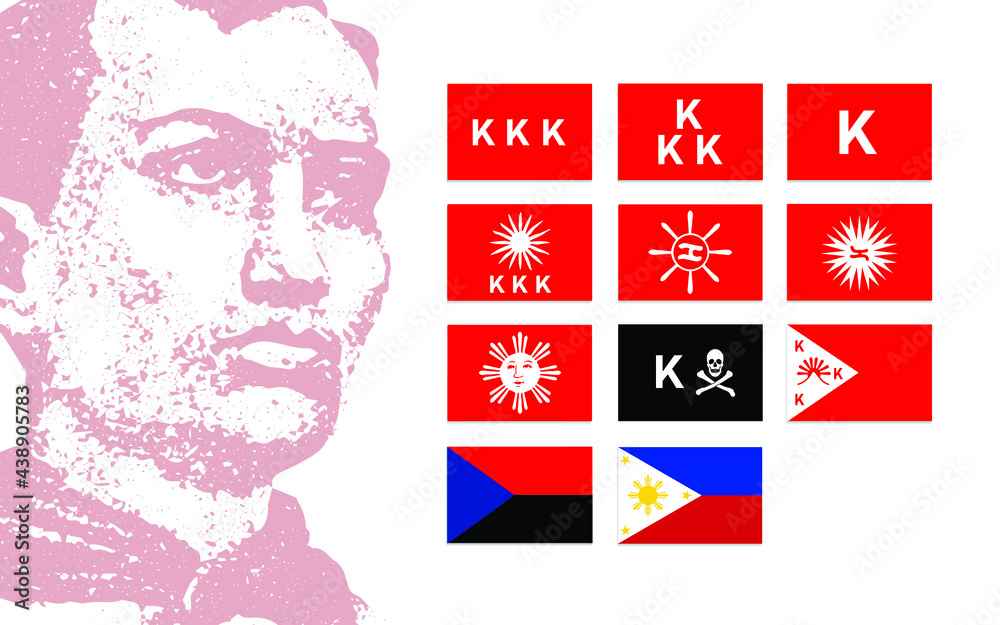 Andres Bonifacio Day KKK Philippine Flag Vector Assets Stock Vector Andres Bonifacio Day KKK Philippine Flag Vector Assets Stock Vector