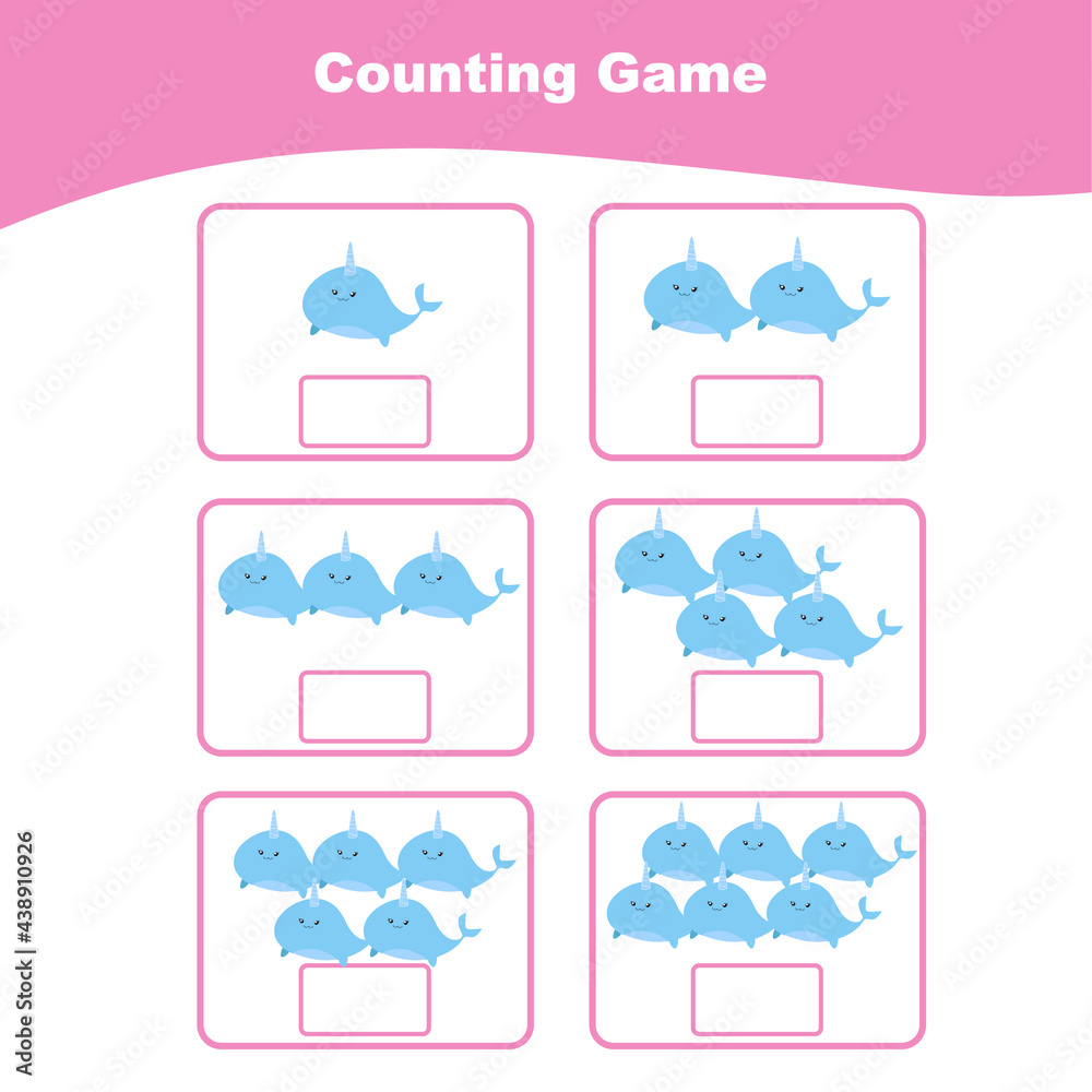 Counting game for preschool children. This worksheet is good for ...