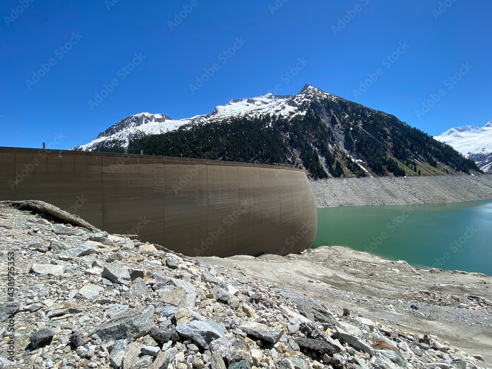 Staudamm Stausee Schlegeisspeicher nahe Mayrhofen Tux in den Tuxer ...