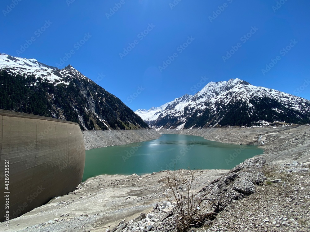 Staudamm Stausee Schlegeisspeicher nahe Mayrhofen Tux in den Tuxer ...