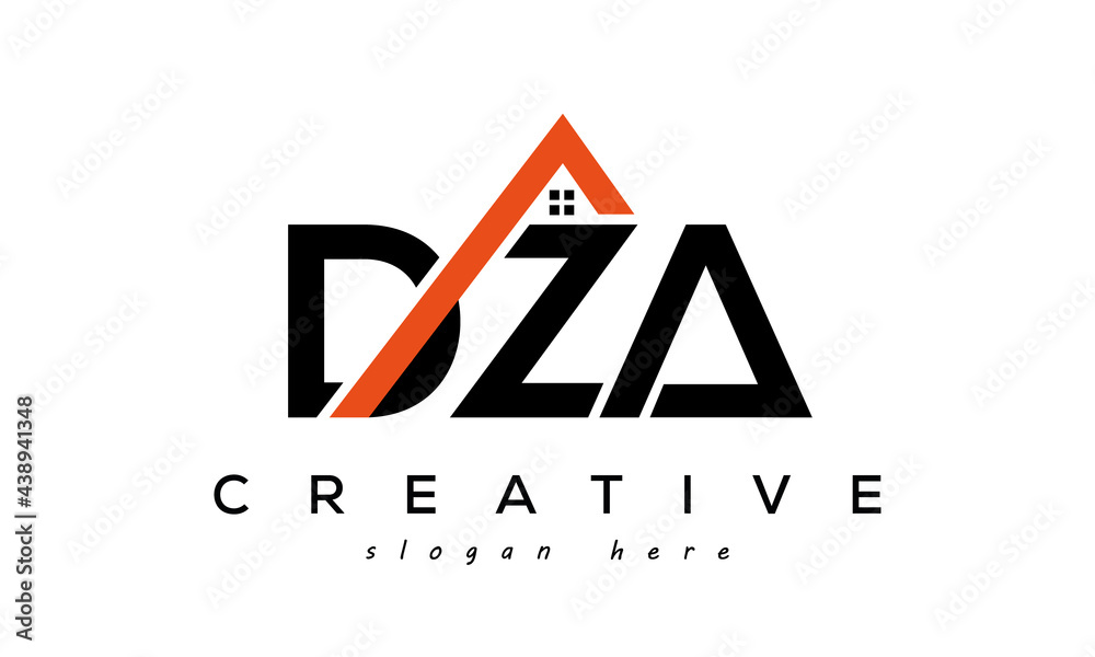 initial DZA letters real estate construction logo vector Stock Vector ...