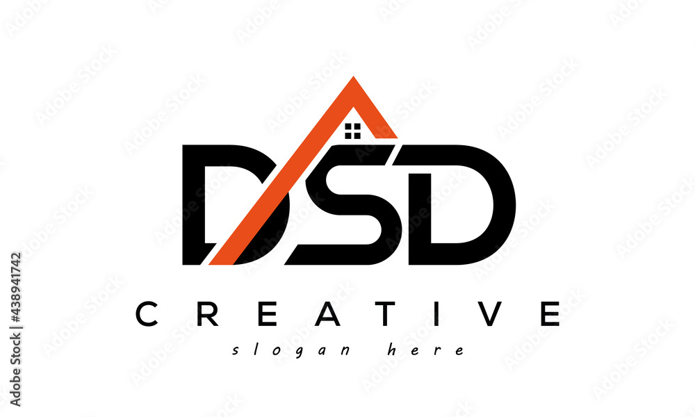 initial DSD letters real estate construction logo vector Stock Vector ...
