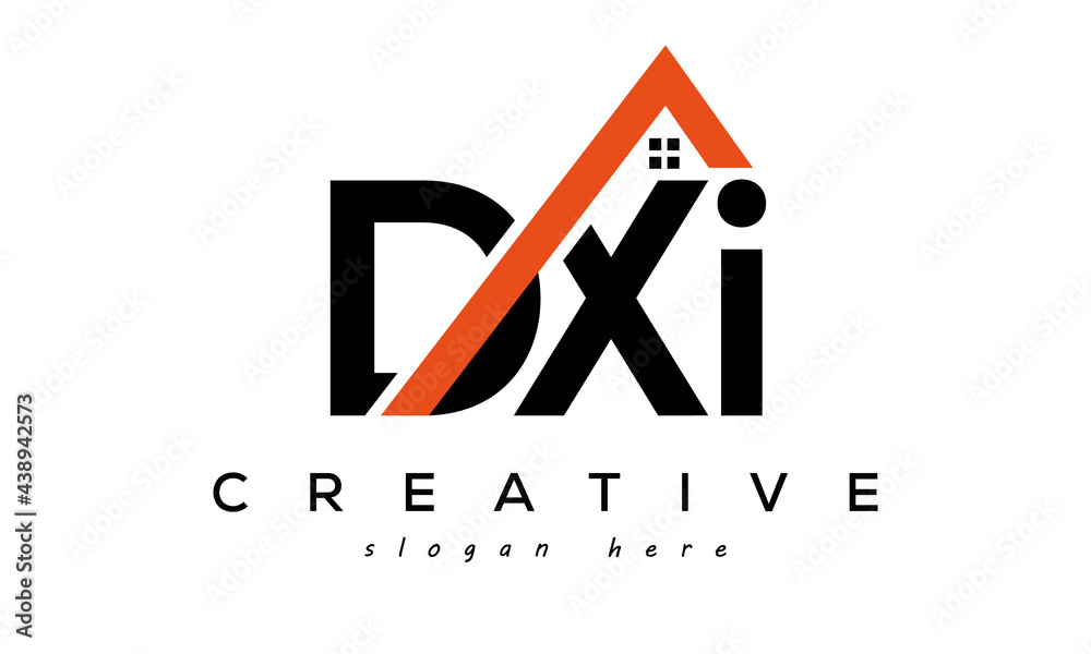 initial DXI letters real estate construction logo vector Stock Vector ...