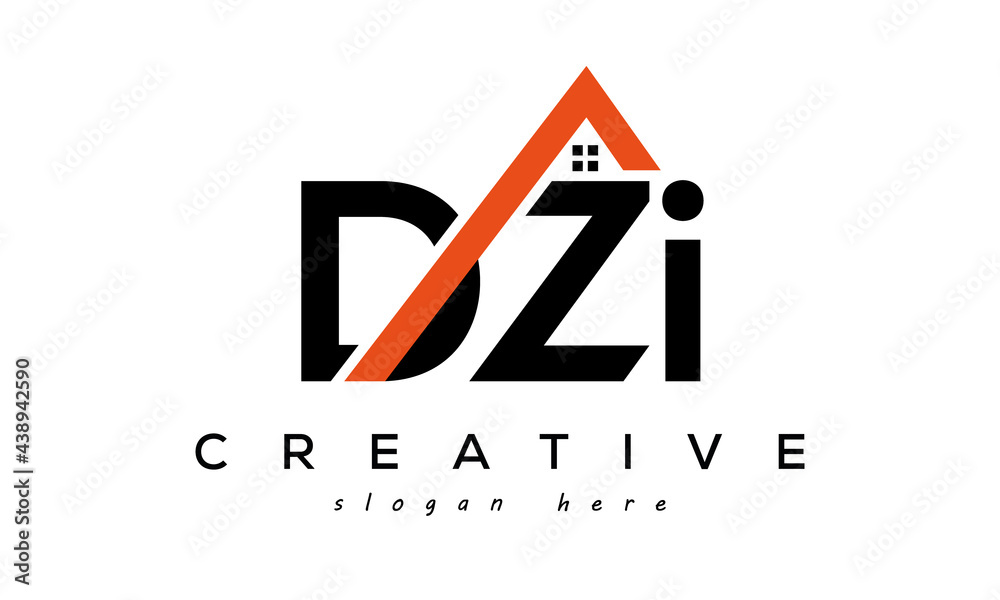 initial DZI letters real estate construction logo vector Stock Vector ...
