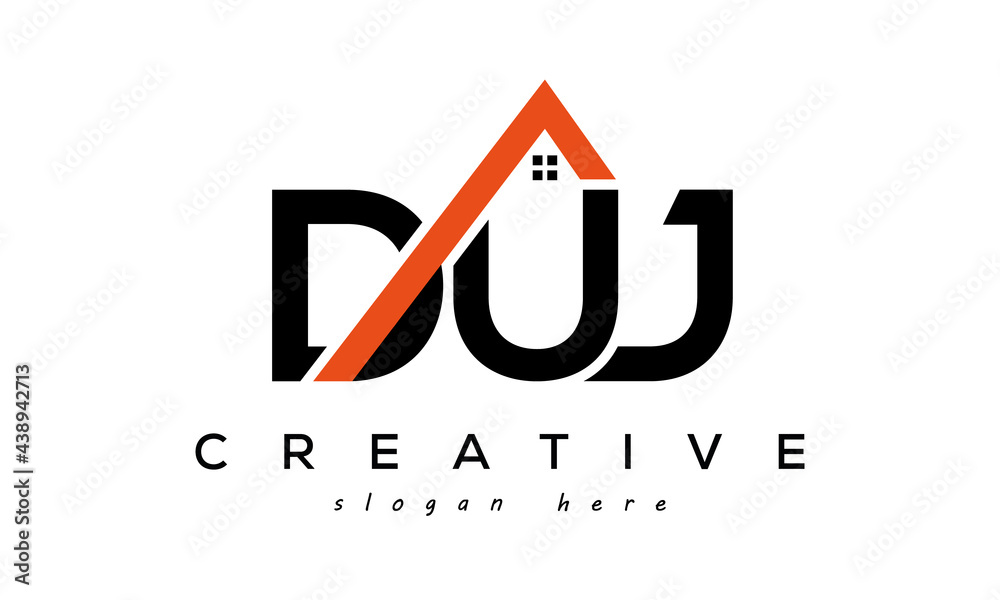 initial DUJ letters real estate construction logo vector Stock Vector ...