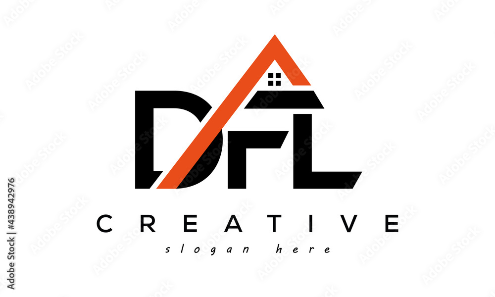 initial DFL letters real estate construction logo vector Stock Vector ...
