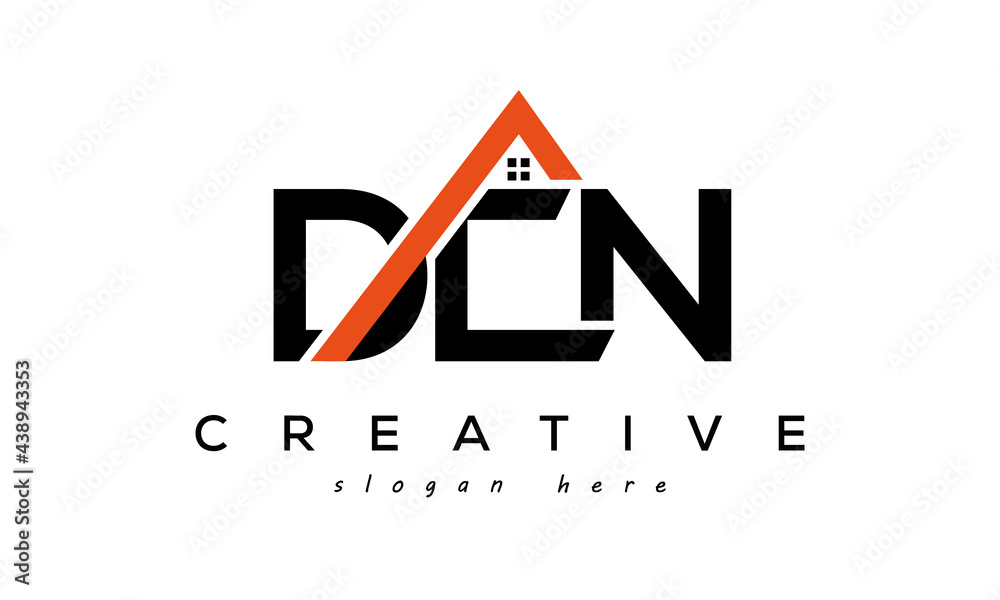 initial DCN letters real estate construction logo vector Stock Vector ...