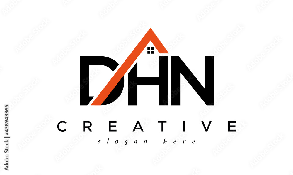 initial DHN letters real estate construction logo vector Stock Vector ...