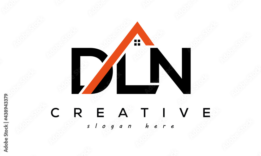 initial DLN letters real estate construction logo vector Stock Vector ...