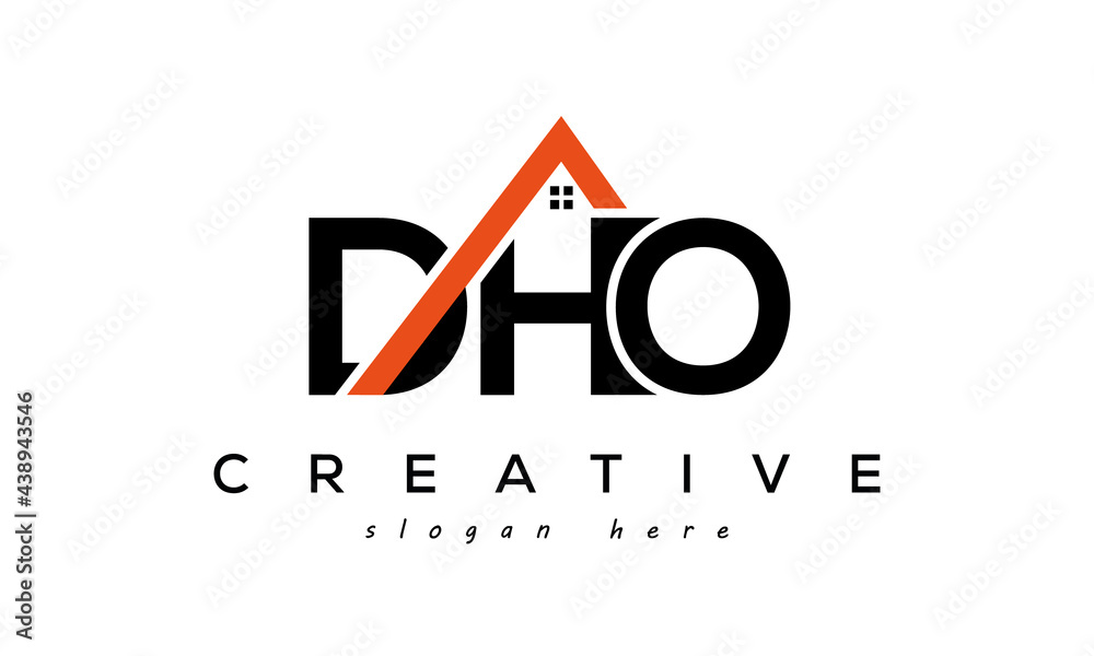initial DHO letters real estate construction logo vector Stock Vector ...