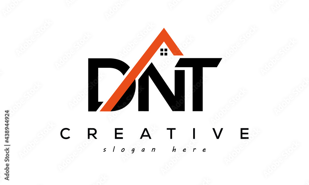 initial DNT letters real estate construction logo vector Stock Vector ...