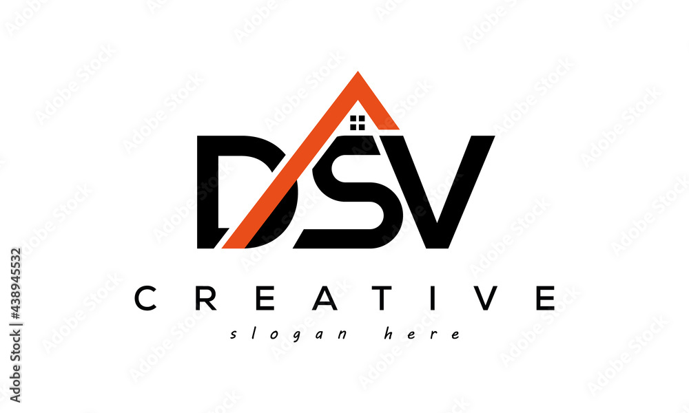 initial DSV letters real estate construction logo vector Stock Vector ...