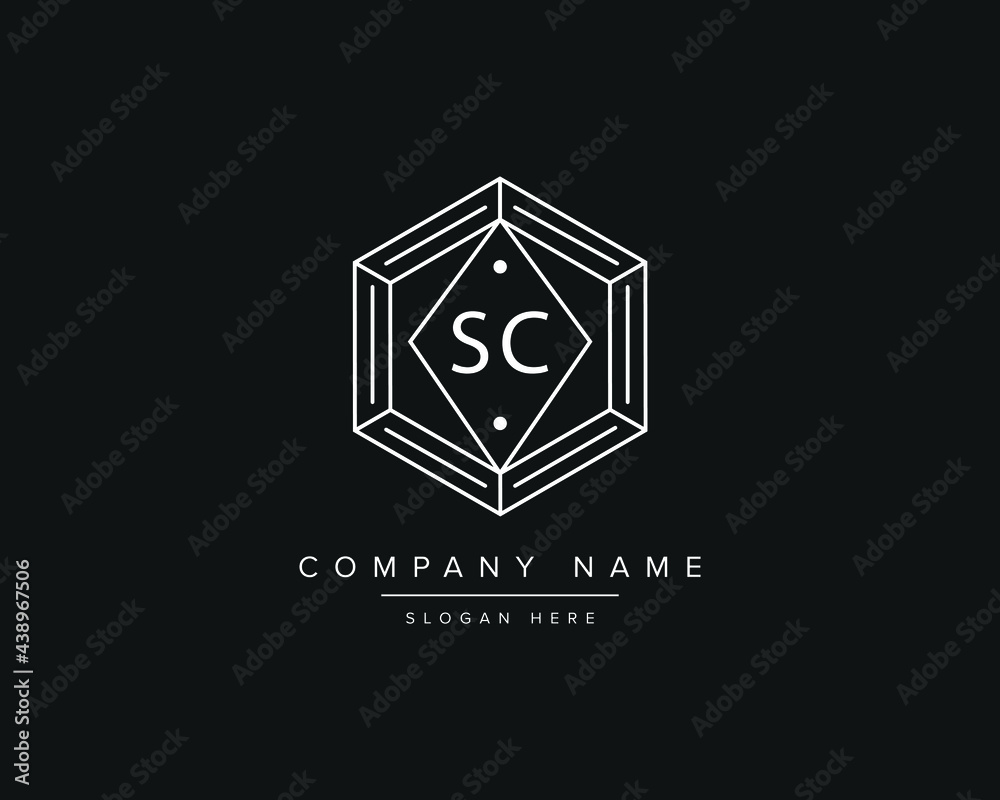 Alphabet letter SC logo design vector Stock Vector | Adobe Stock