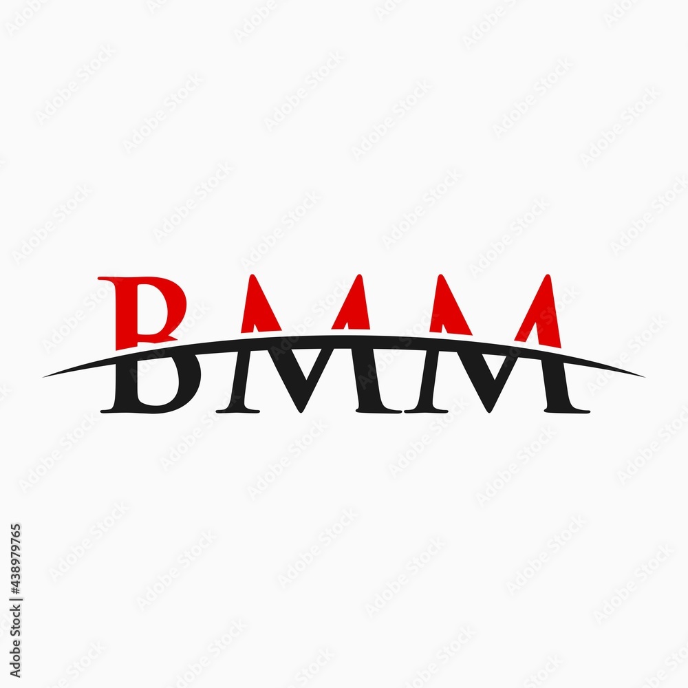 BMM initial overlapping movement swoosh horizon, logo design ...