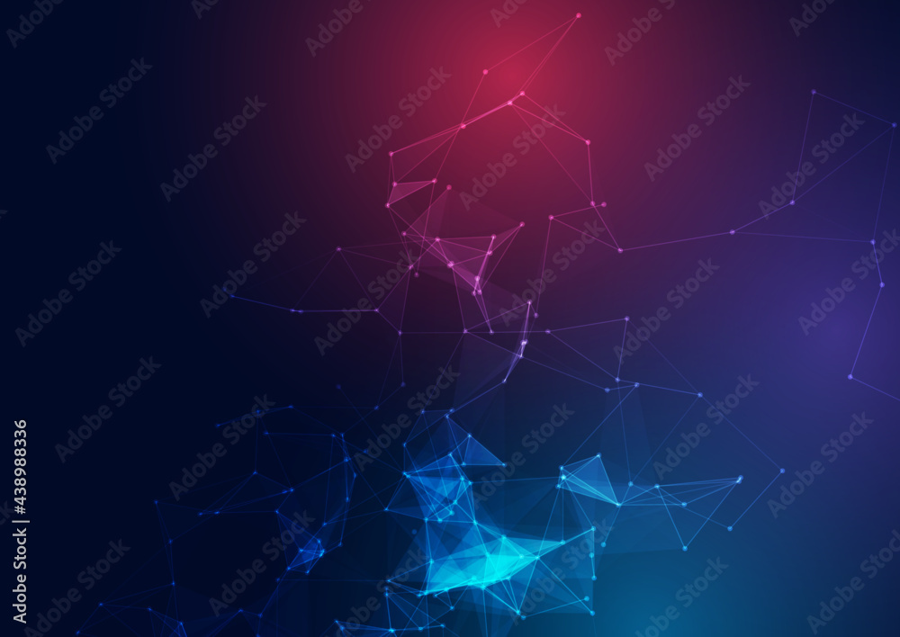 Low poly abstract design background with connecting lines and dots ...