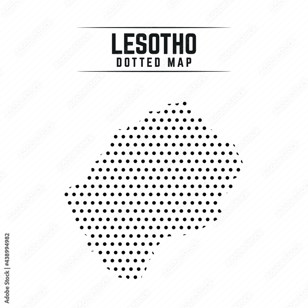 Dotted Map Of Lesotho Stock Vector Adobe Stock