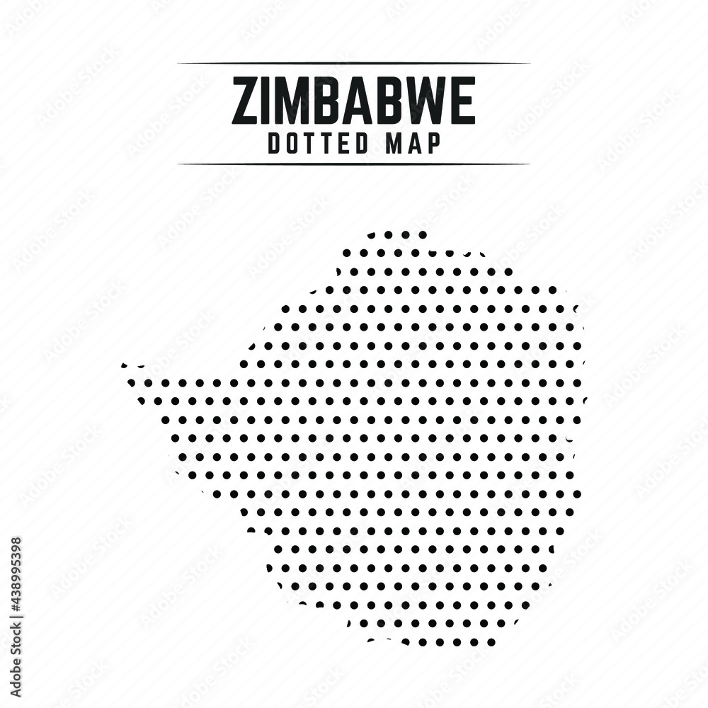 Dotted Map of Zimbabwe Stock Vector | Adobe Stock