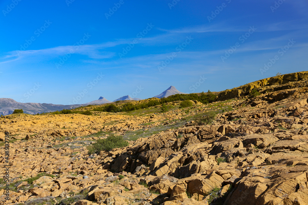 Rocky landscape on Leka island - 400 million years ago, the seabed ...