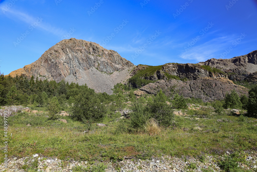 Rocky landscape on Leka island - 400 million years ago, the seabed ...