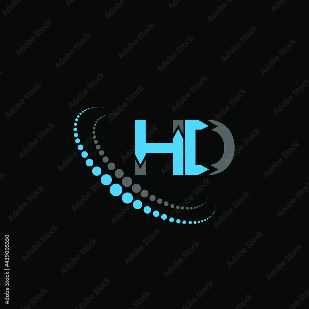 HD letter logo abstract design. HD unique design, HD letter logo design ...