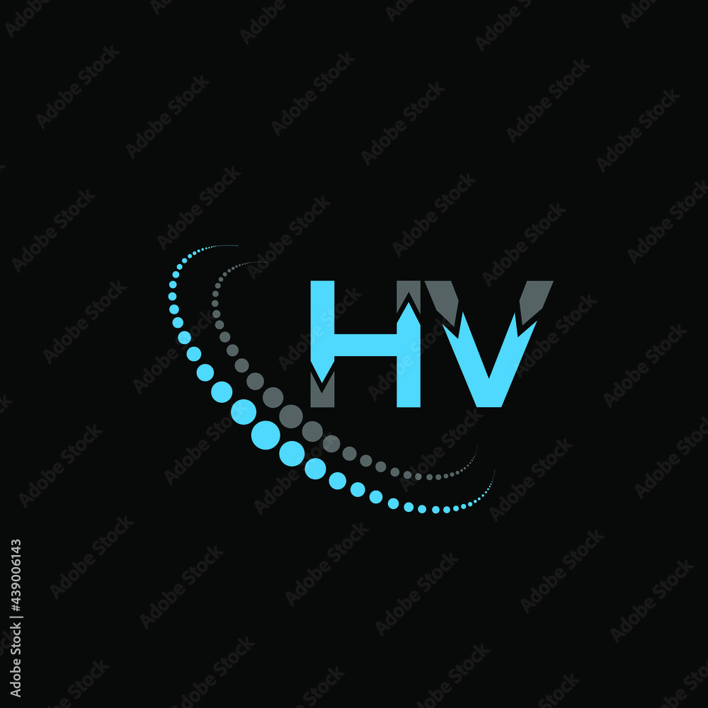 HV letter logo abstract design. HV unique design, HV letter logo design ...