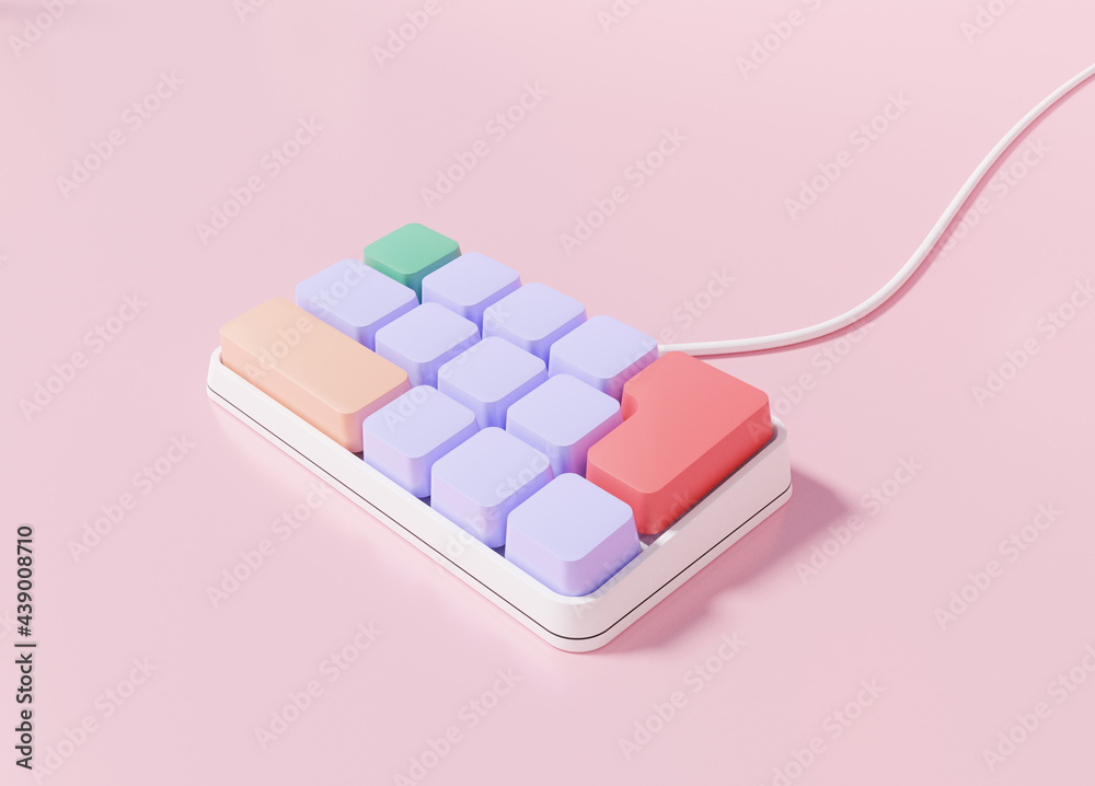 keyboard Shortcut small Minimal style Blank 3d illustration pink ...