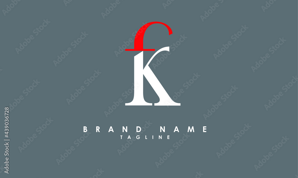Alphabet letters Initials Monogram logo FK, KF, F and K Stock Vector ...