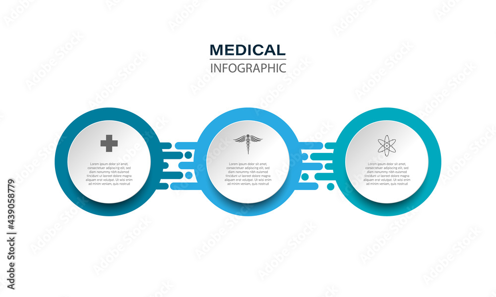 Medical information display Process chart Abstract element of the ...