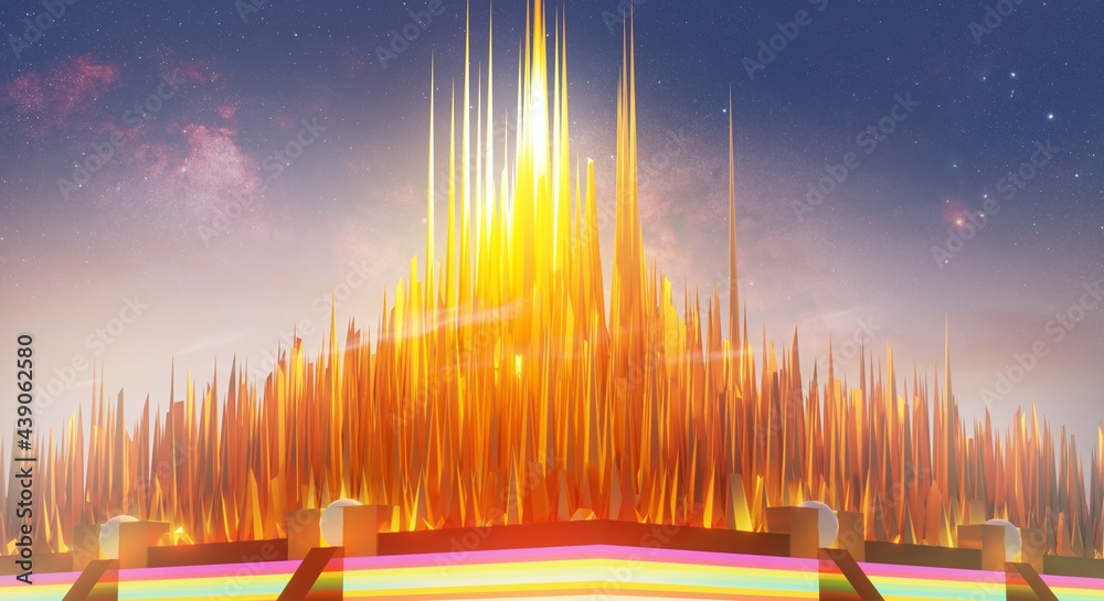 The New Jerusalem, a depiction of Revelation 21 Stock Illustration ...