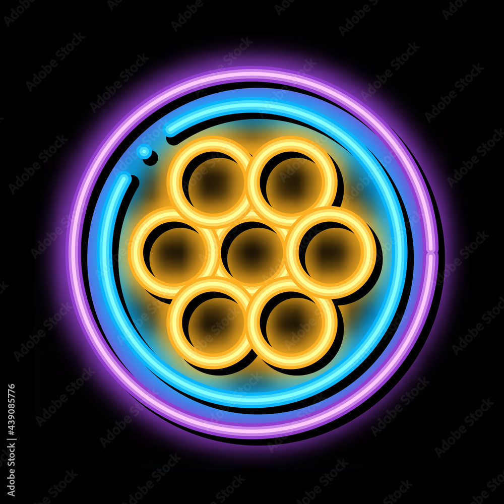 conductor, filler and jacket insulation neon light sign vector. Glowing ...