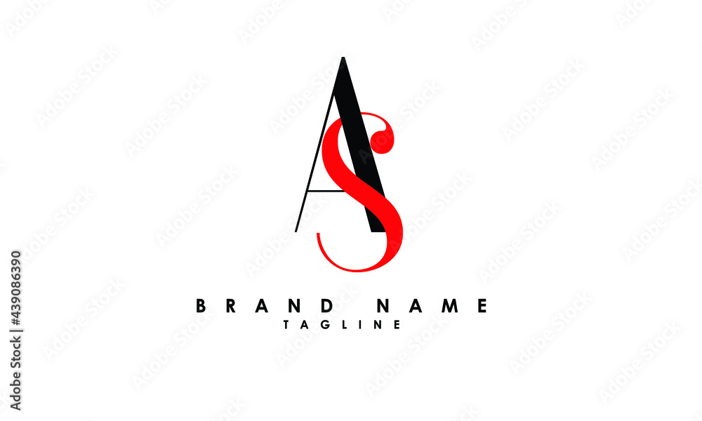 Alphabet letters Initials Monogram logo AS, SA, A and S Stock Vector ...