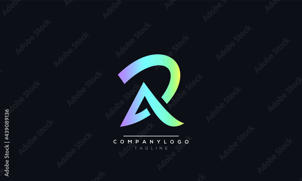 AR initials monogram letter text alphabet logo design Stock Vector ...