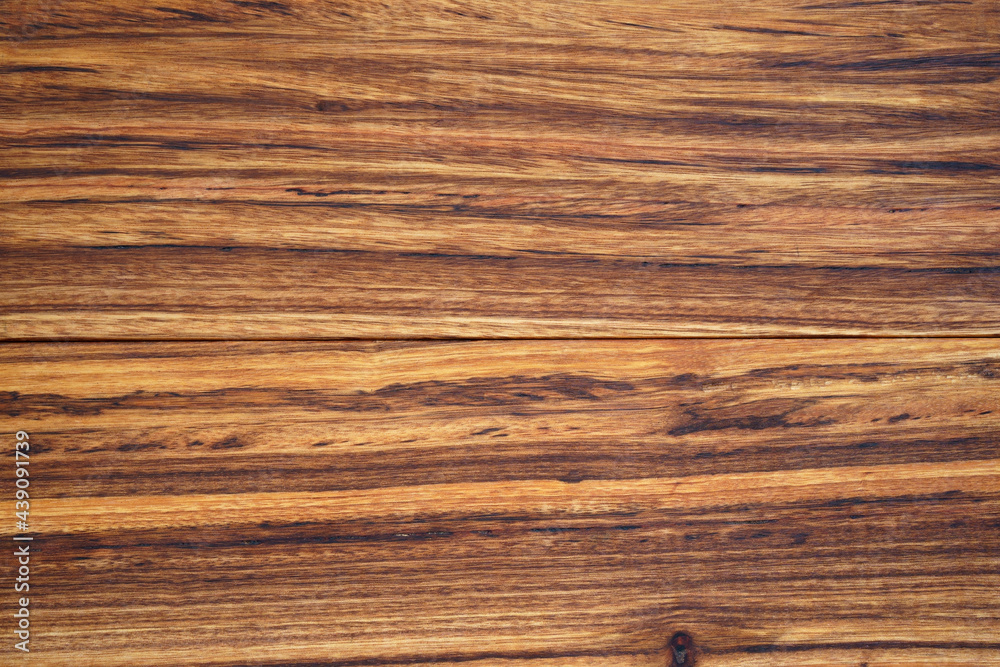 empty dark zebra wood grain table layer or top view brown wooden wall ...