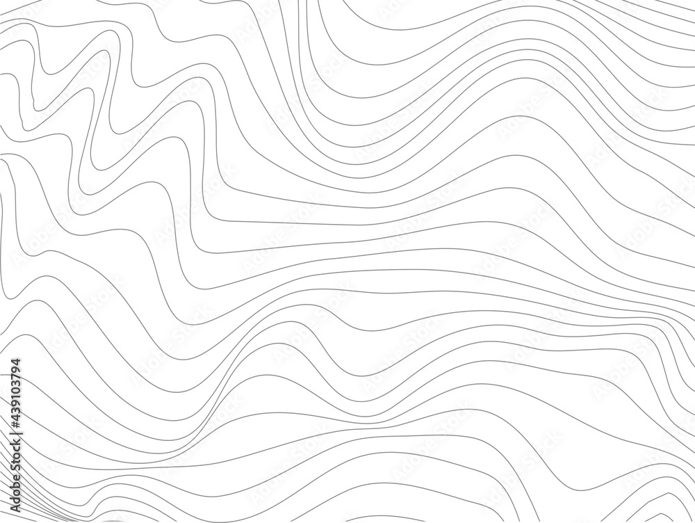 Wavy thin lines made for wallpaper design.Gray distorted lines made for ...