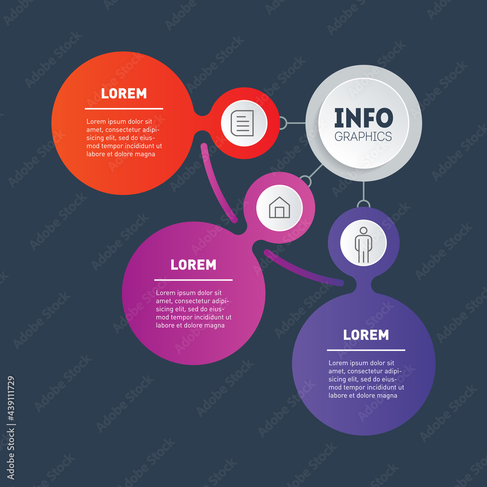 Template of service tree, info chart. Info graphic of technology or ...