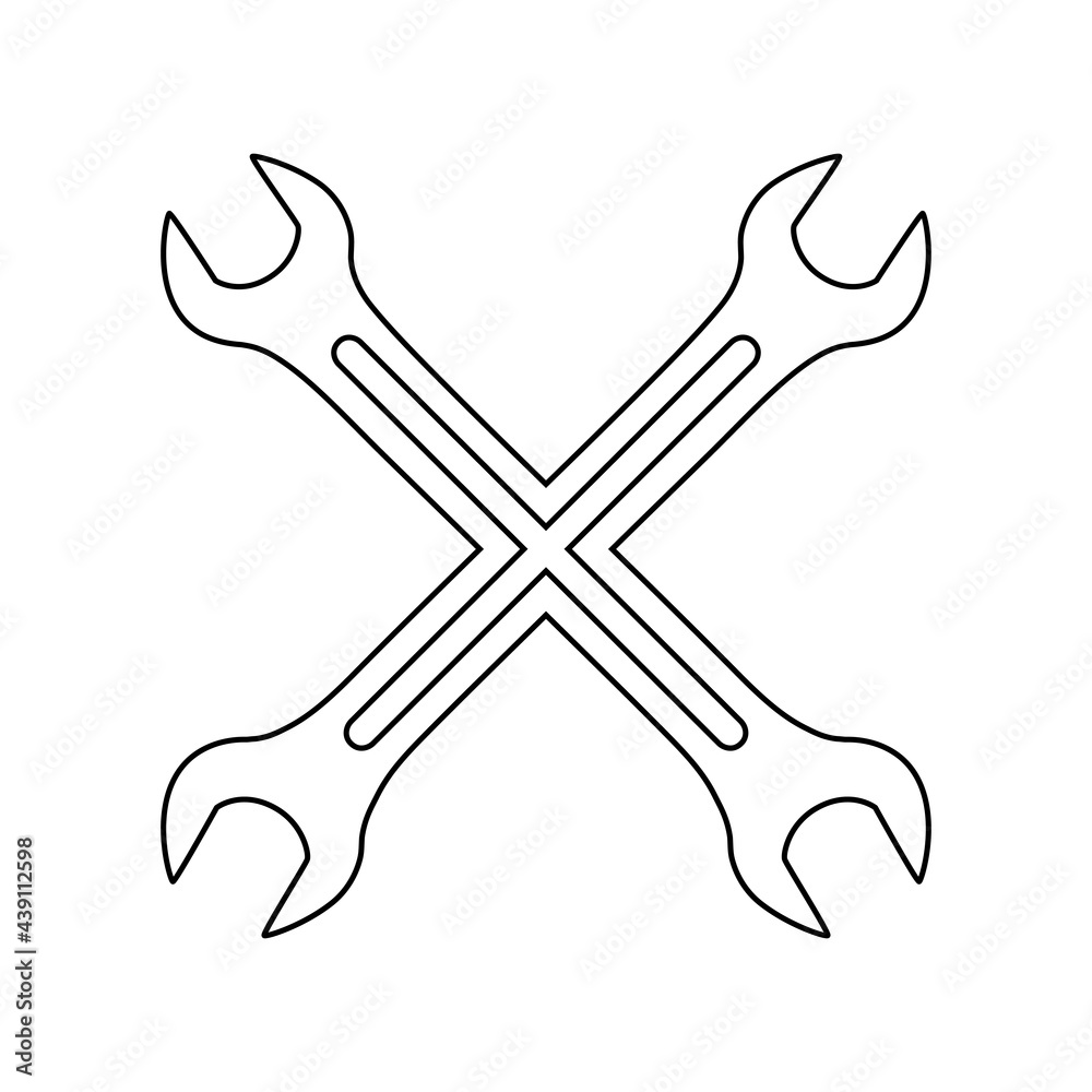 The logo of the spanners is cross - on-cross in a vector.Spanners in ...