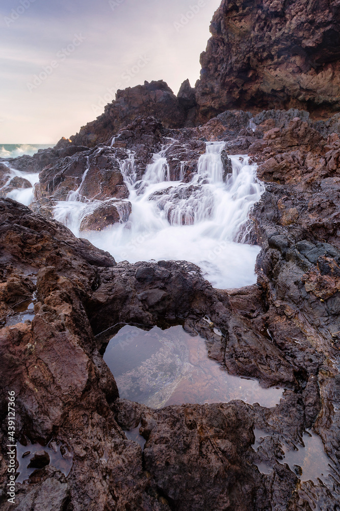 Title: Beautiful landscape sunset view Alghadeer beach Al Buraiqeh ...