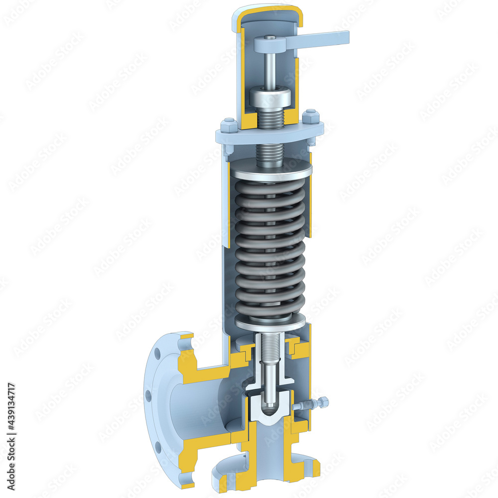Safety valve - 3d illustration isolated on white background Stock ...