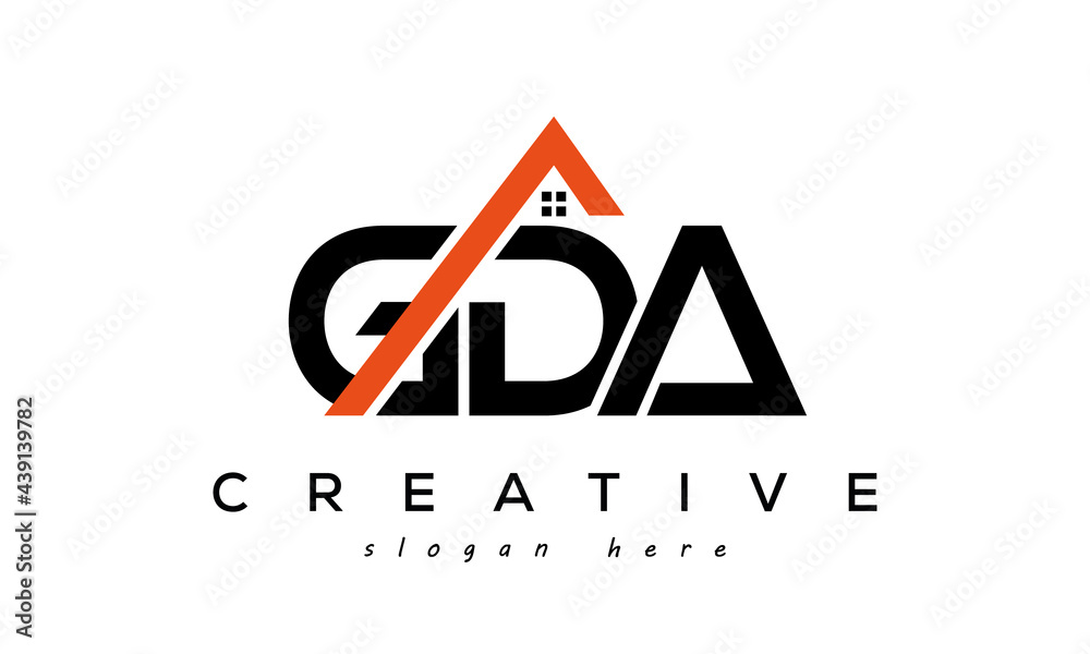 GDA letters real estate construction logo vector Stock Vector | Adobe Stock