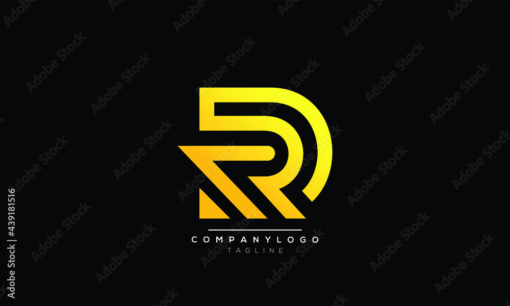 RD initials monogram letter text alphabet logo design Stock Vector ...
