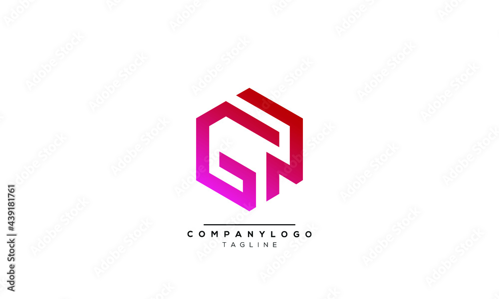 GP initials monogram letter text alphabet logo design Stock Vector ...