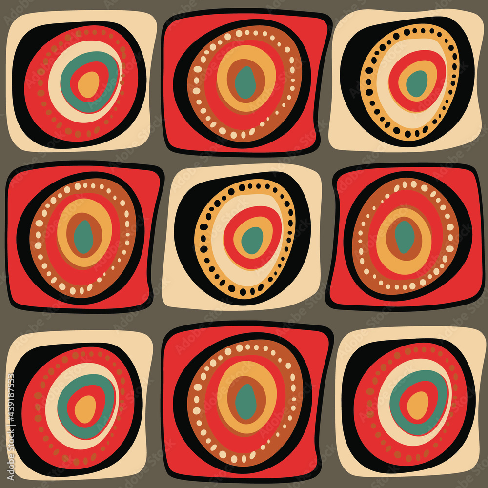 Australian Aboriginal Indigenous Inspired Seamless Repeat Pattern For ...