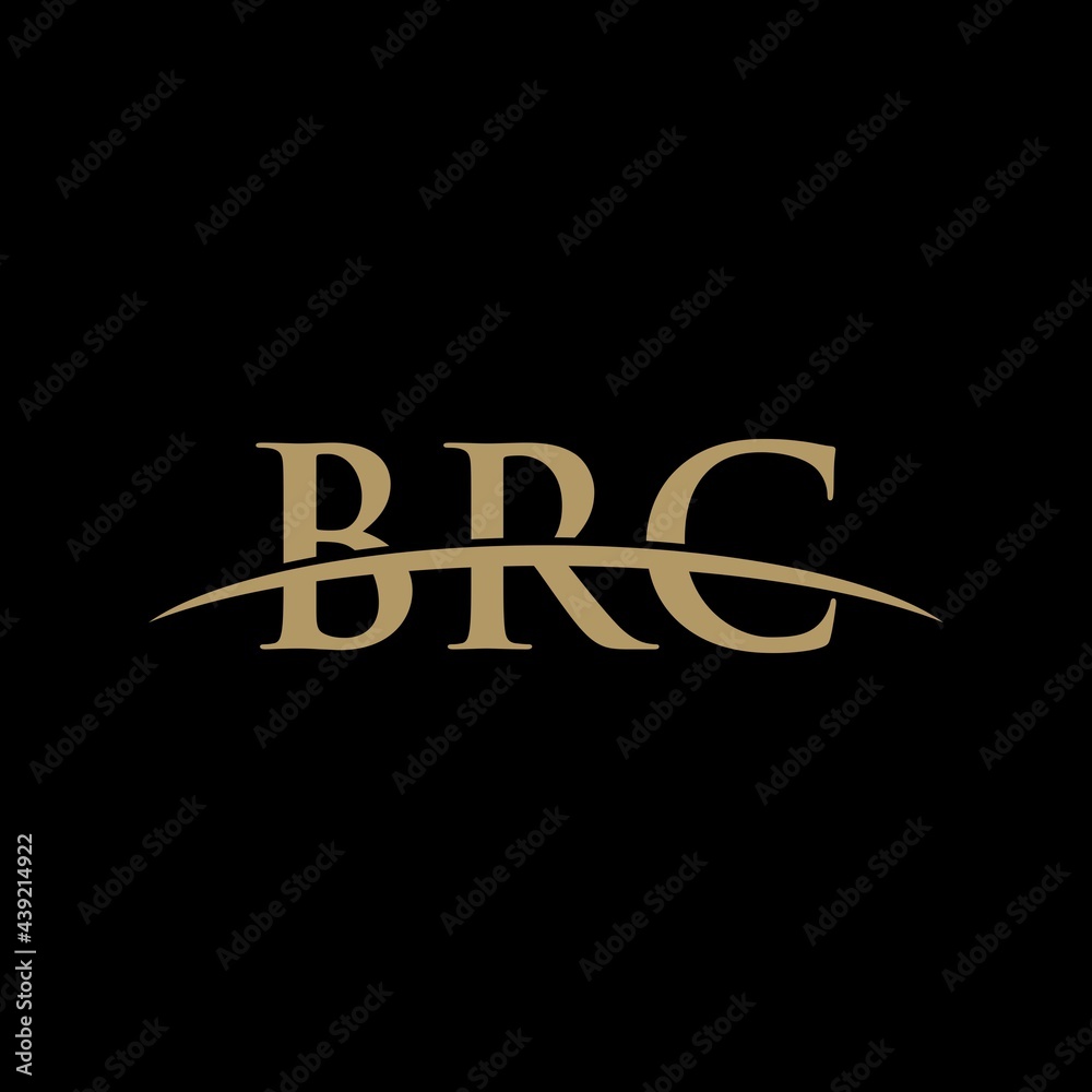 BRC initial overlapping movement swoosh horizon, logo design ...
