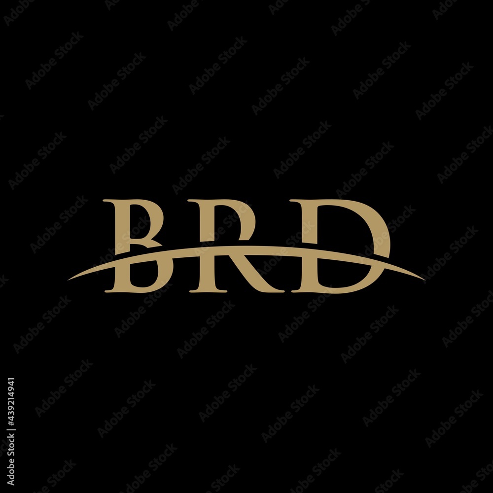 BRD initial overlapping movement swoosh horizon, logo design ...